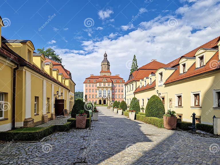 Ksi?? Castle, the Third Largest Castle in Poland. Stock Photo - Image ...