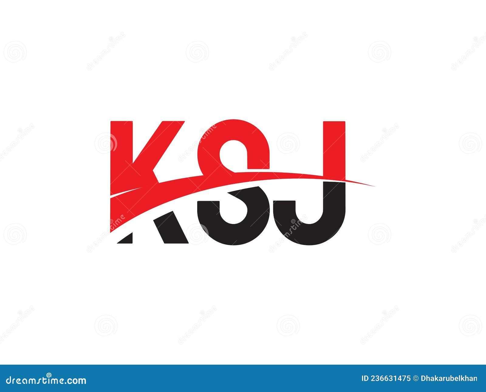 KSJ Letter Initial Logo Design Vector Illustration Stock Vector ...