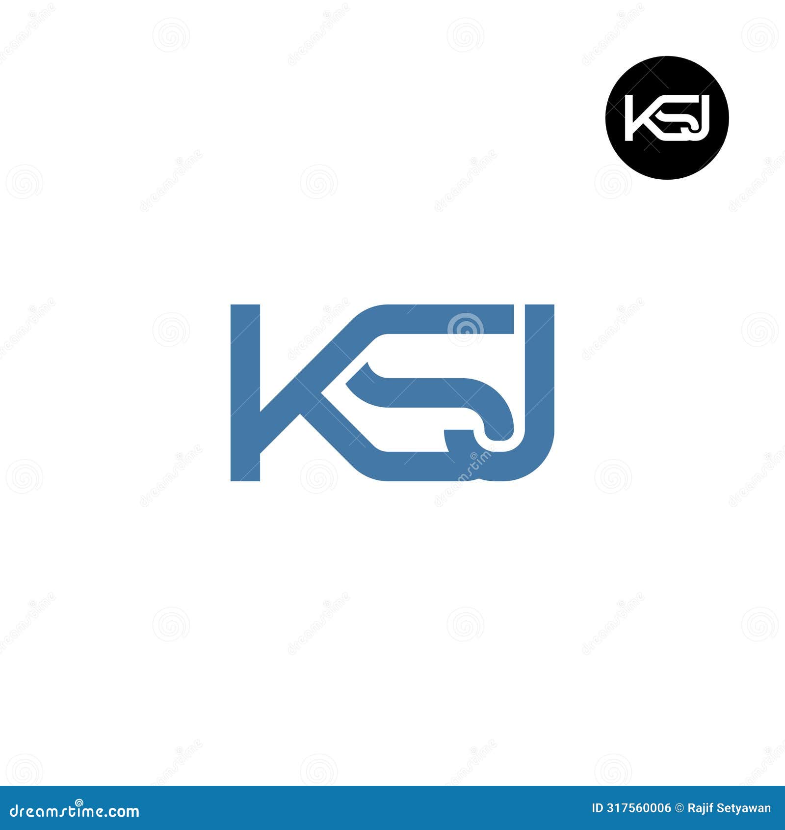 KSJ Logo Letter Monogram Design Stock Illustration - Illustration of ...