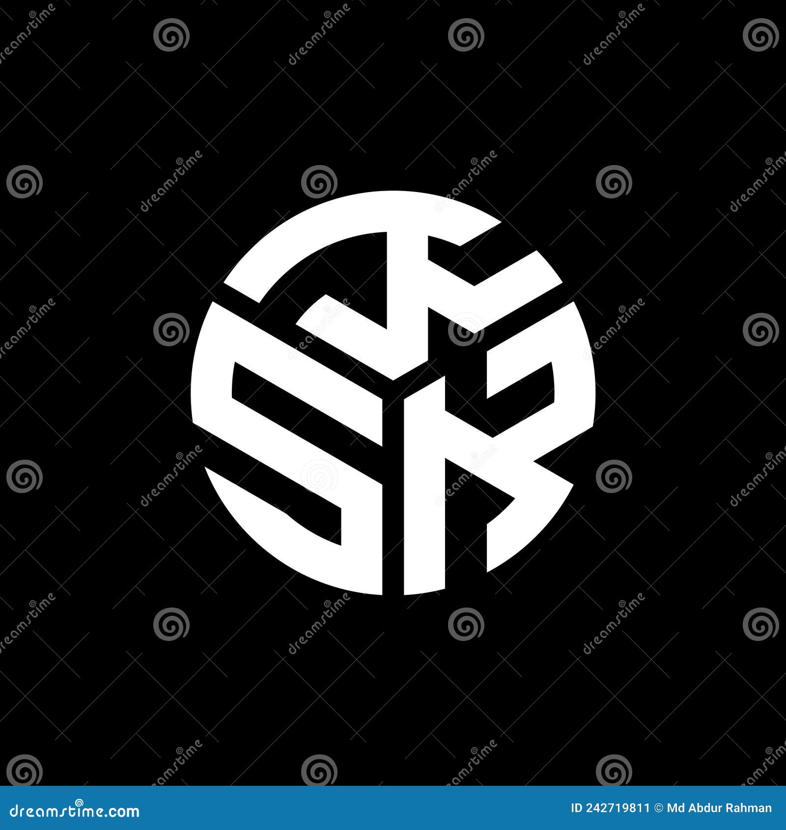 KSK Letter Logo Design On Black Background. KSK Creative Initials ...