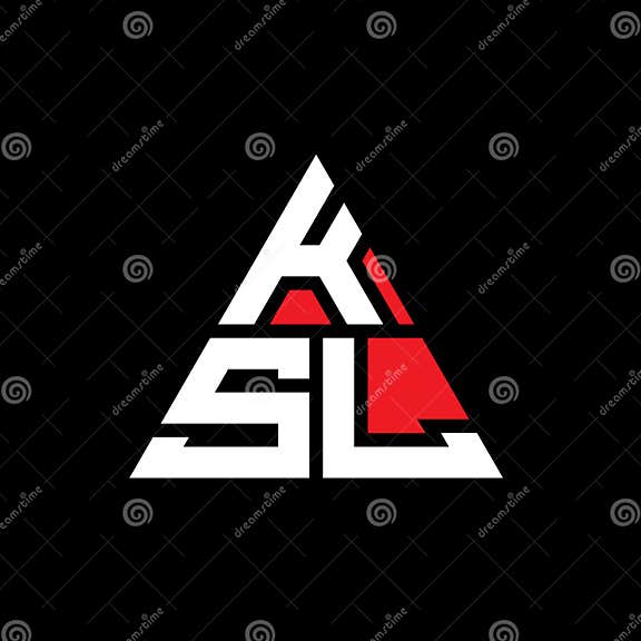 KSL Triangle Letter Logo Design with Triangle Shape. KSL Triangle Logo ...