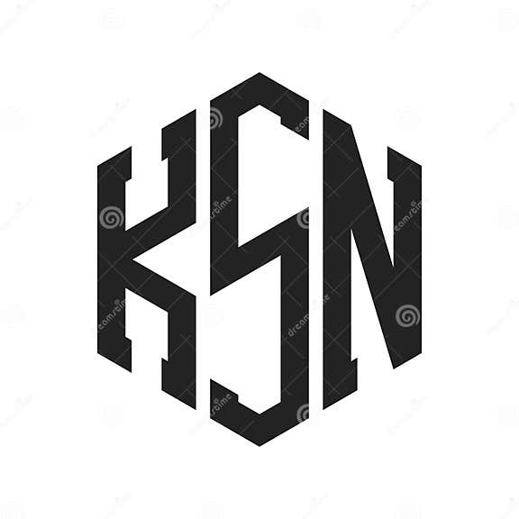 KSN Logo Design. Initial Letter KSN Monogram Logo Using Hexagon Shape ...