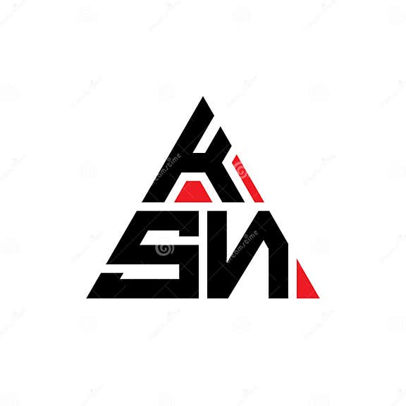 KSN Triangle Letter Logo Design with Triangle Shape. KSN Triangle Logo ...