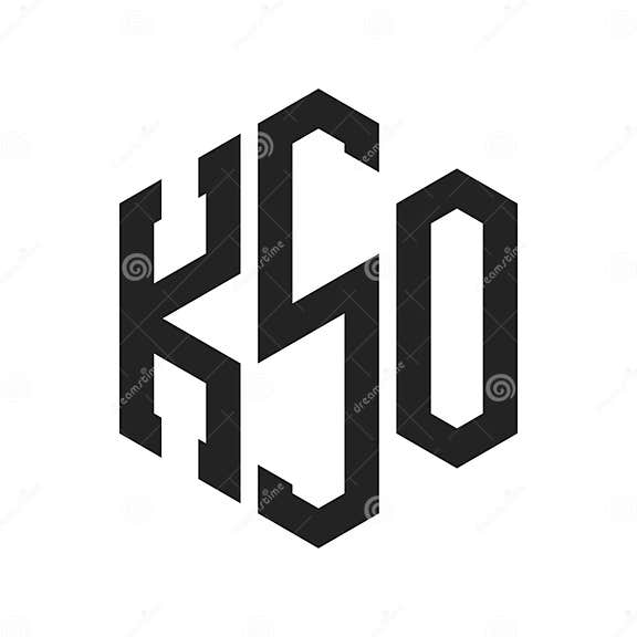 KSO Logo Design. Initial Letter KSO Monogram Logo Using Hexagon Shape ...