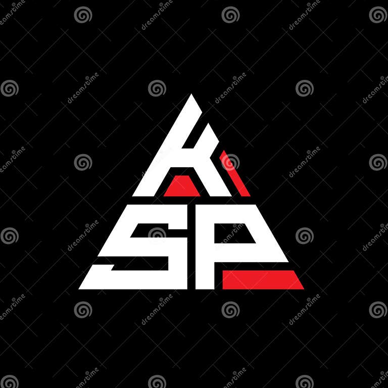 KSP Triangle Letter Logo Design with Triangle Shape. KSP Triangle Logo ...