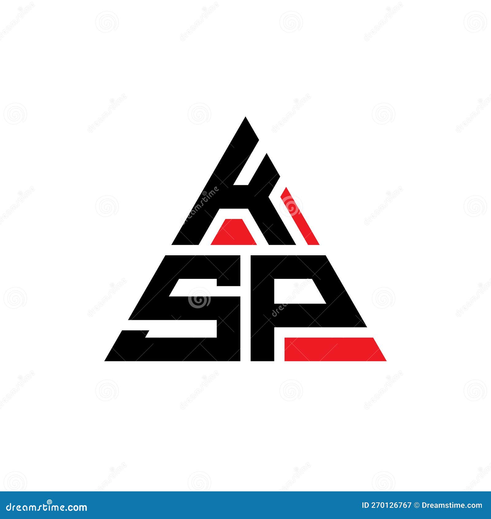 KSP Triangle Letter Logo Design with Triangle Shape. KSP Triangle Logo ...