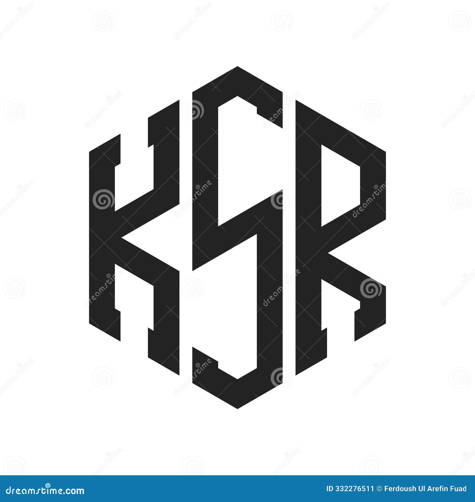 KSR Logo Design. Initial Letter KSR Monogram Logo Using Hexagon Shape ...