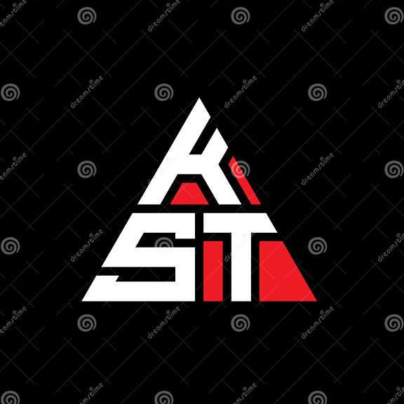 KST Triangle Letter Logo Design with Triangle Shape. KST Triangle Logo ...