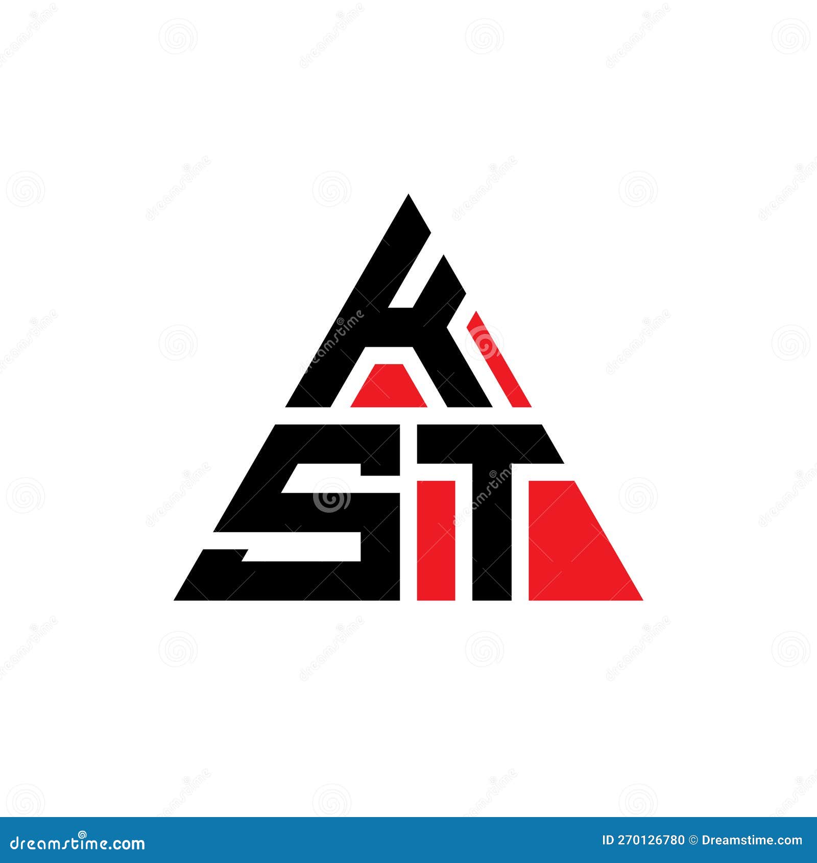 KST Triangle Letter Logo Design with Triangle Shape. KST Triangle Logo ...
