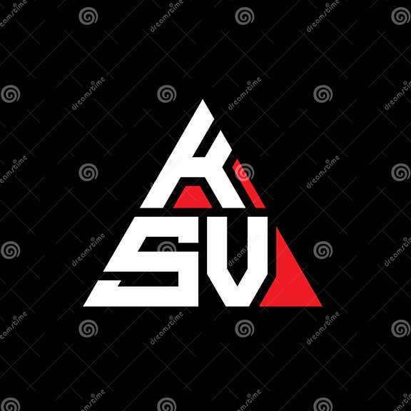 KSV Triangle Letter Logo Design with Triangle Shape. KSV Triangle Logo ...