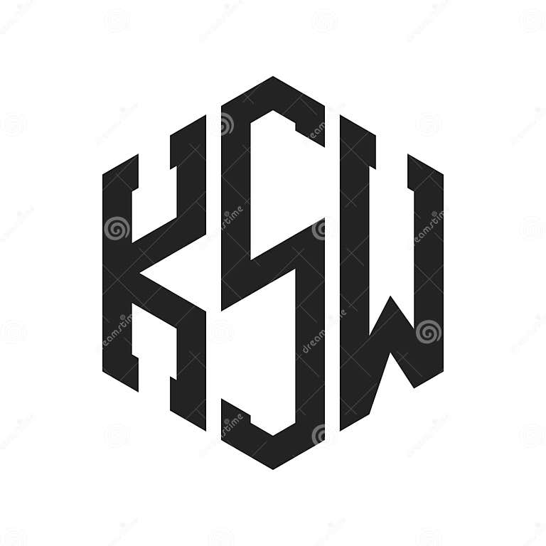 KSW Logo Design. Initial Letter KSW Monogram Logo Using Hexagon Shape ...