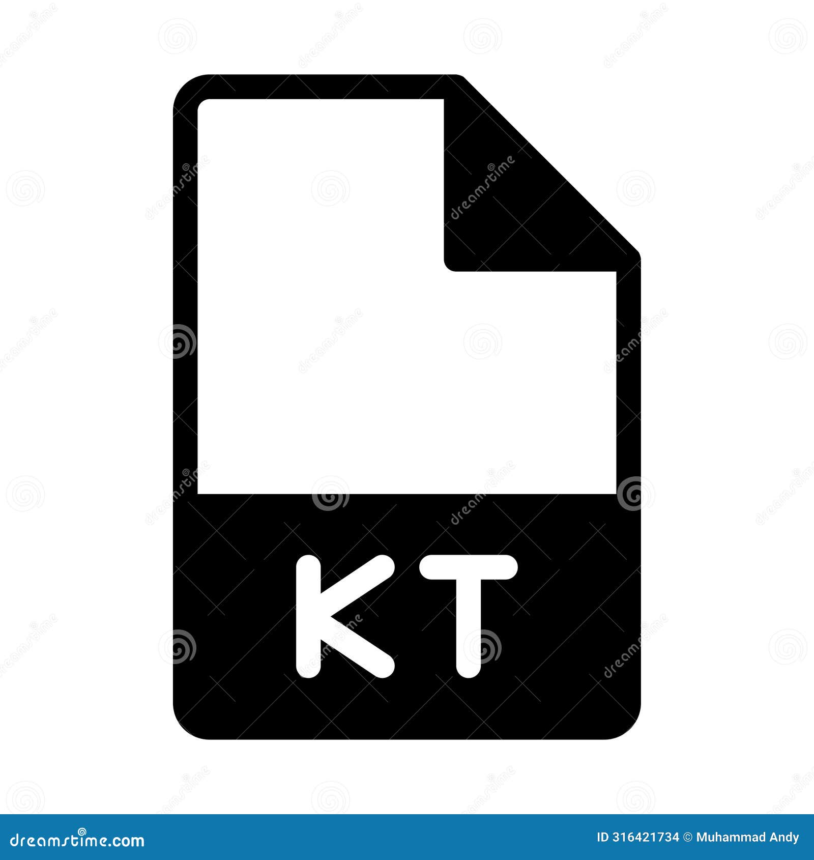 Kt File Type Icon. Document Files and Folder Format Symbol Icons, in ...