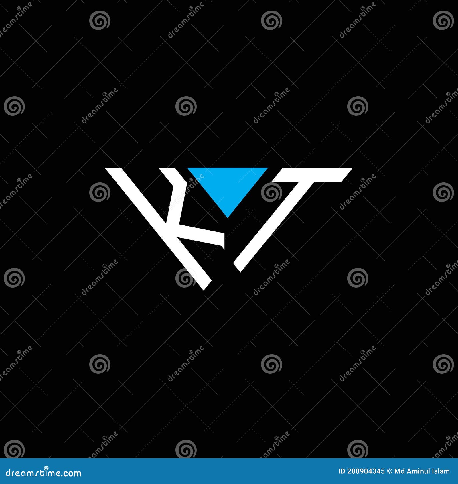 KT Letter Logo Creative Design with Vector Graphic,simple and Modern ...