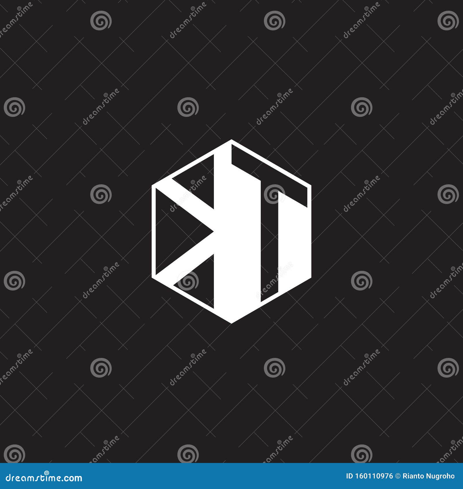 KT Logo Monogram Hexagon with Black Background Negative Space Style ... KT Logo Monogram Hexagon with Black Background Negative Space Style ...