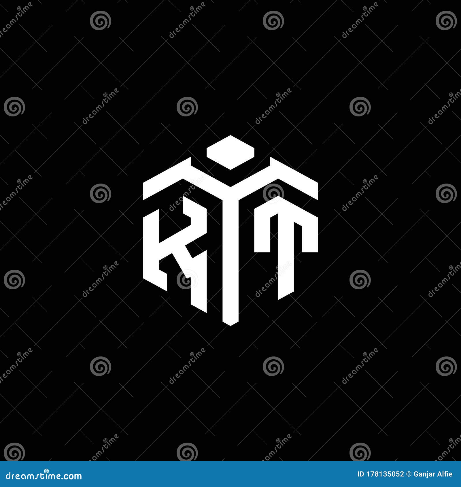 KT Monogram Logo with Abstract Hexagon Style Design Template Stock ... KT Monogram Logo with Abstract Hexagon Style Design Template Stock ...