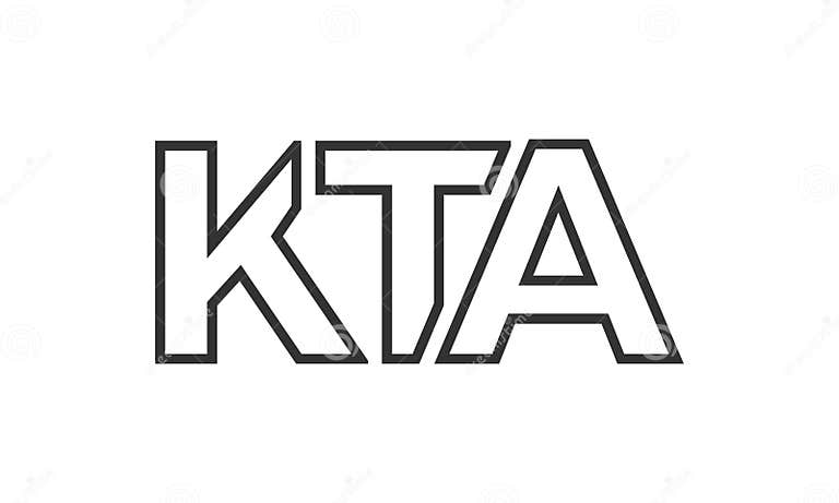 KTA Logo Design Template with Strong and Modern Bold Text. Initial ...