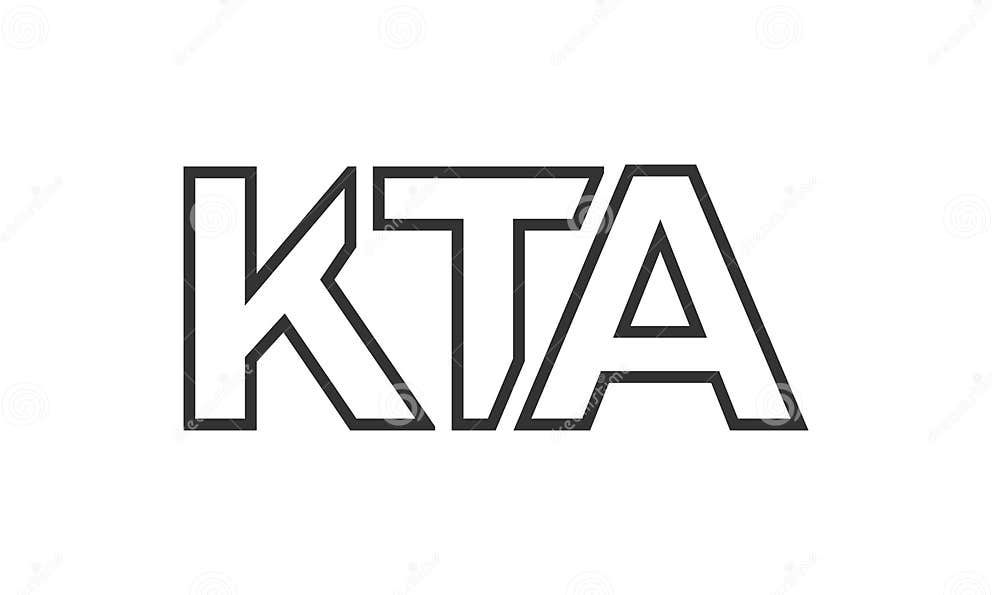 KTA Logo Design Template with Strong and Modern Bold Text. Initial ...