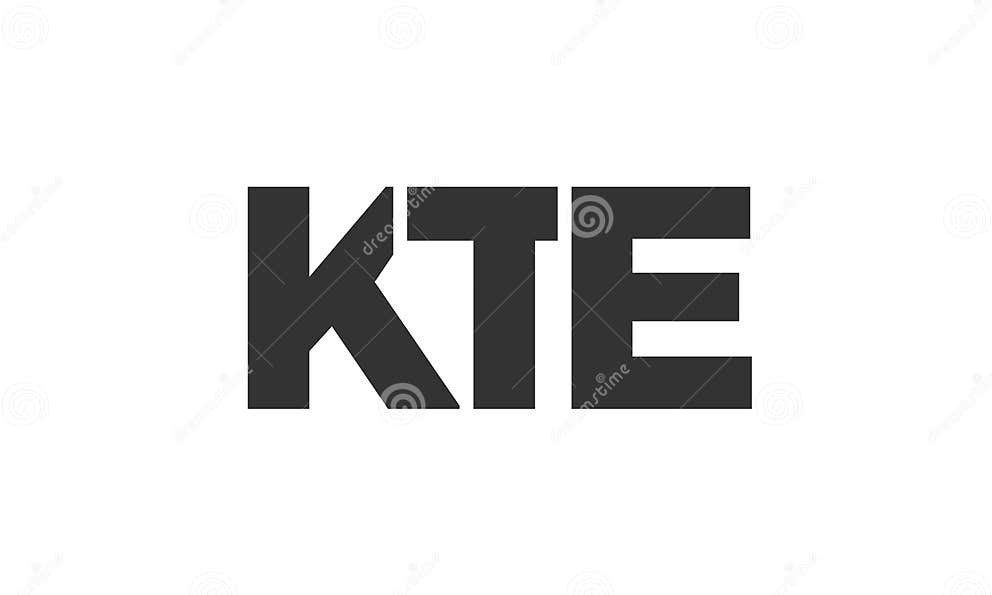 KTE Logo Design Template with Strong and Modern Bold Text. Initial ...