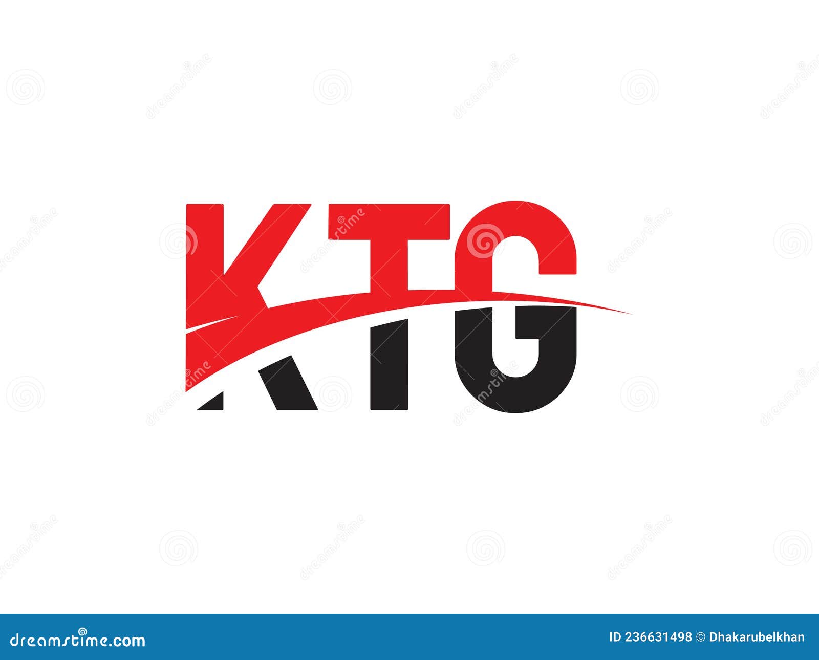KTG Letter Initial Logo Design Vector Illustration Stock Vector ...