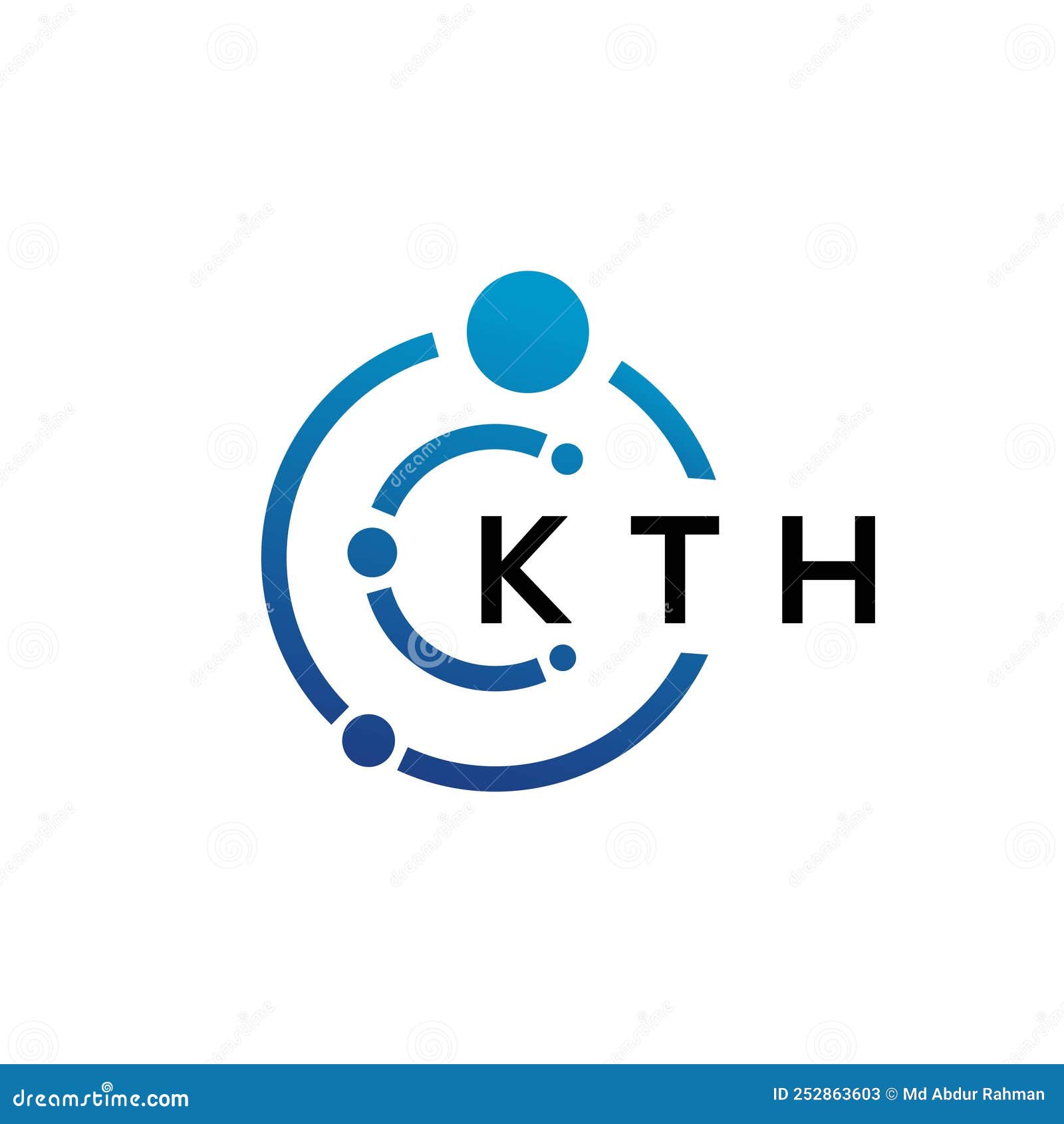 KTH Letter Technology Logo Design on White Background. KTH Creative ...