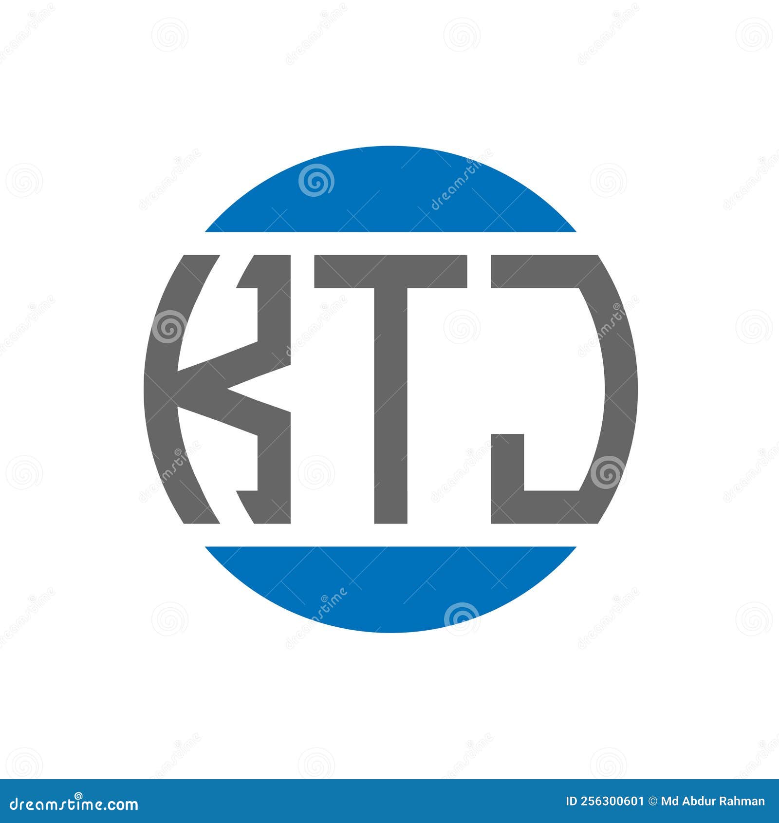 KTJ Letter Logo Design on White Background. KTJ Creative Initials ...