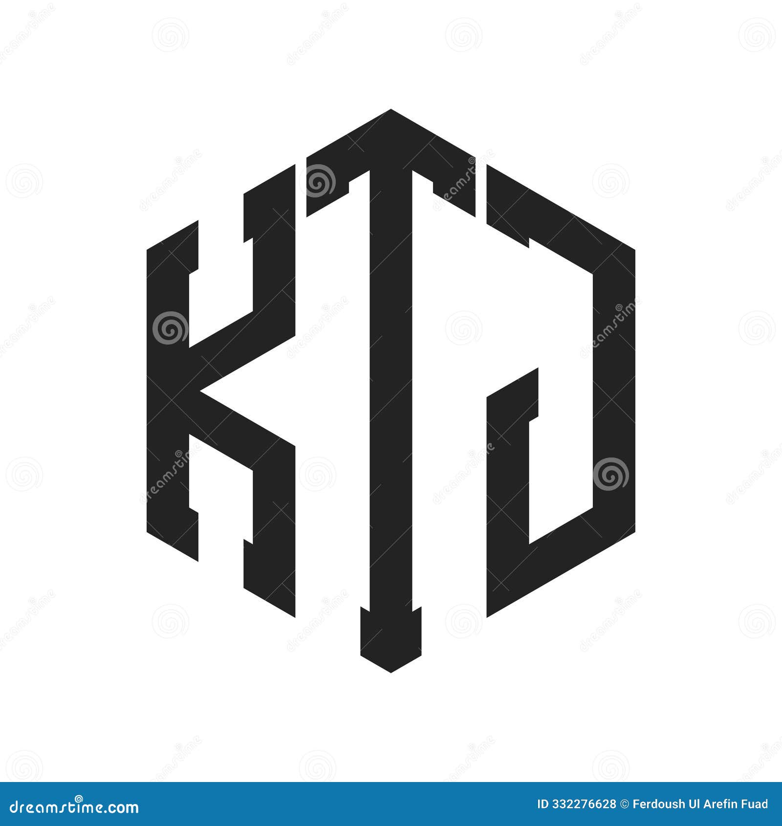 KTJ Logo Design. Initial Letter KTJ Monogram Logo Using Hexagon Shape ...