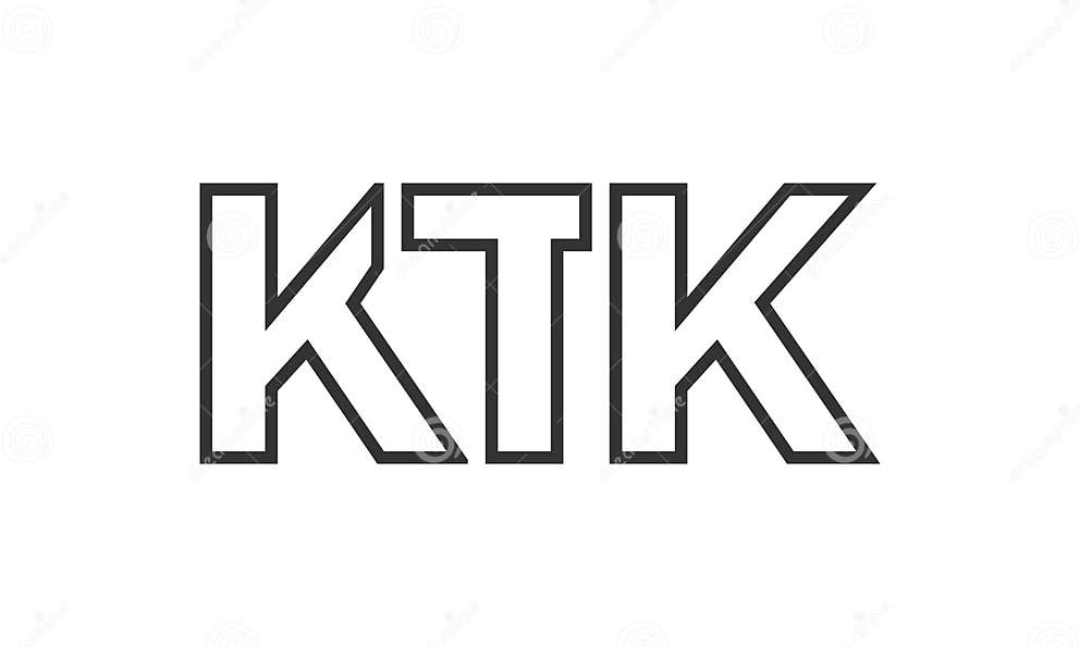KTK Logo Design Template with Strong and Modern Bold Text. Initial ...