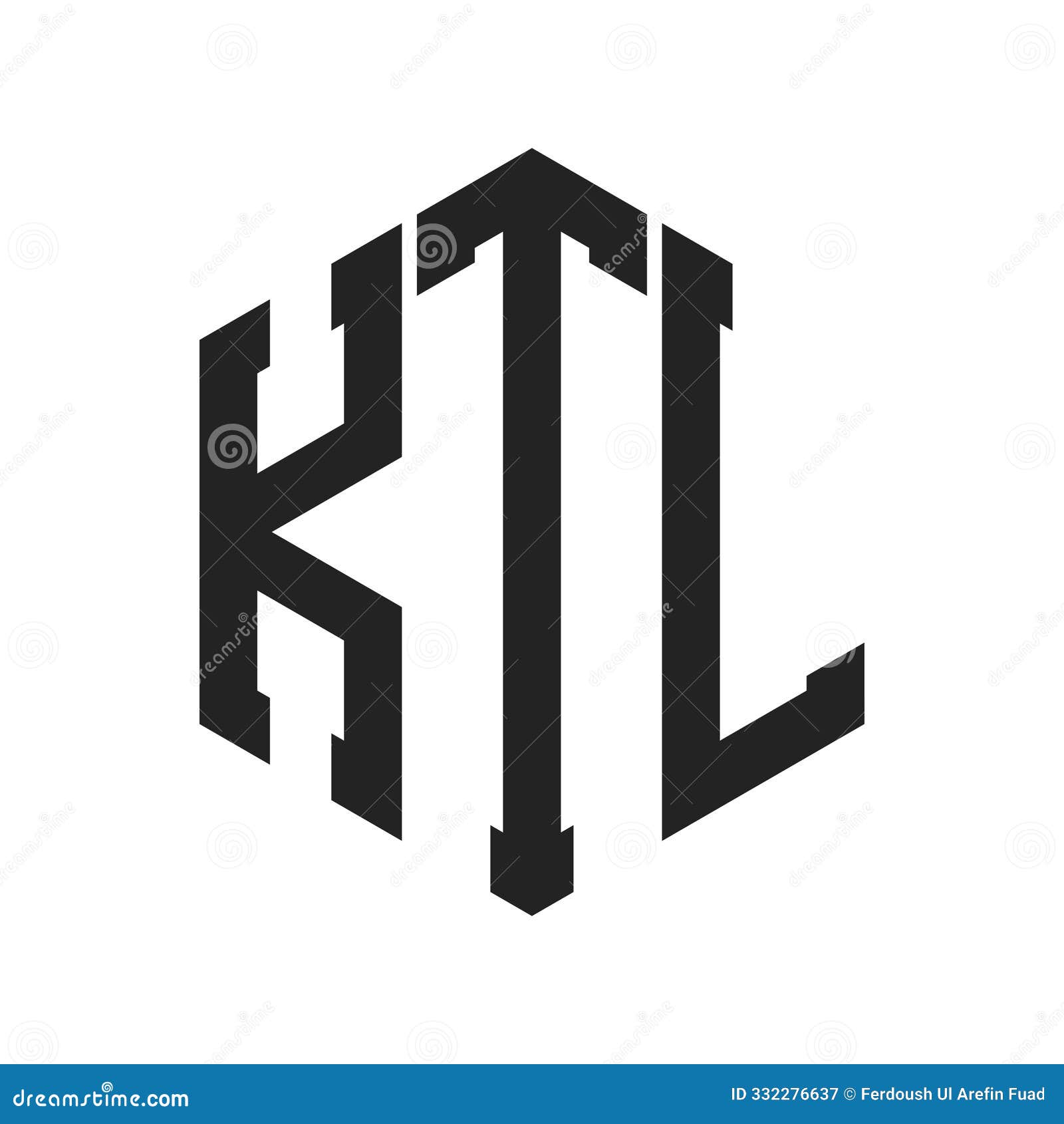 KTL Logo Design. Initial Letter KTL Monogram Logo Using Hexagon Shape ...