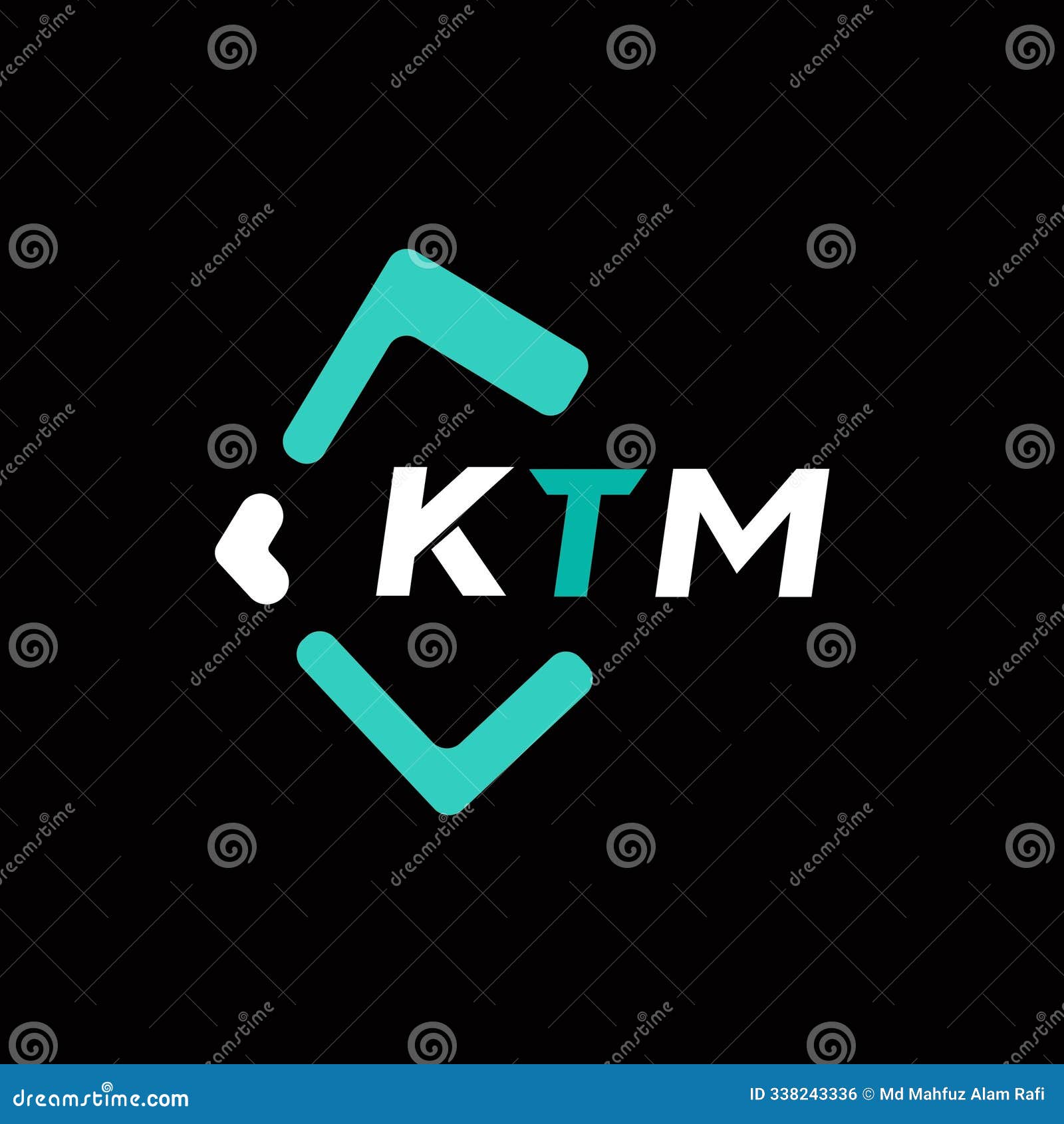 KTM Creative Minimalist Letter Logo. KTM Unique Vector Initials ...