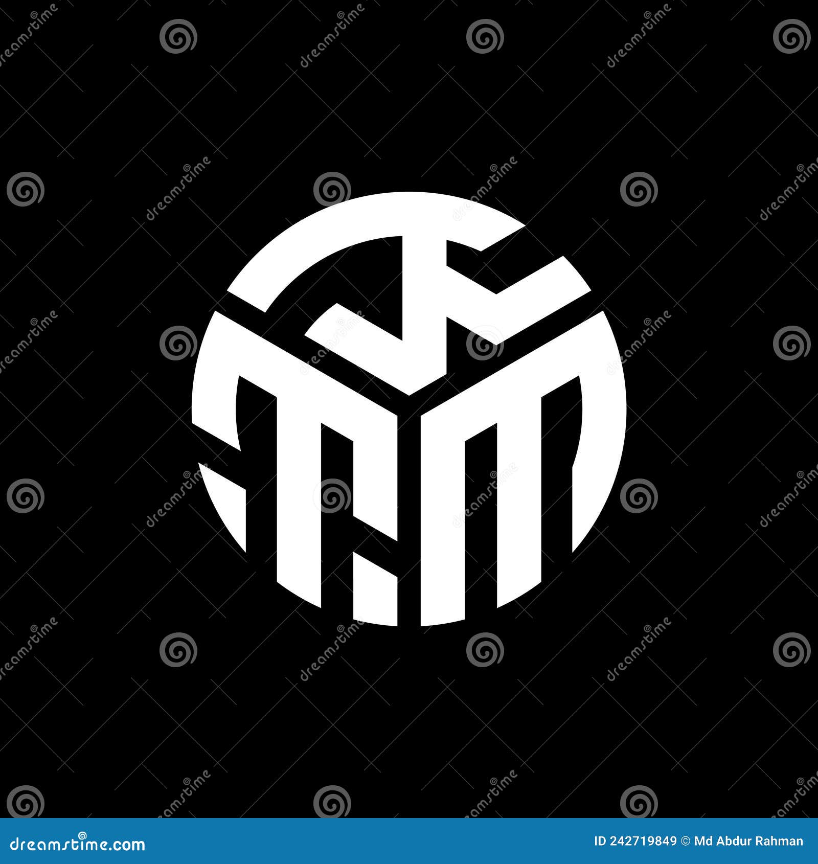 KTM Letter Logo Design on Black Background. KTM Creative Initials ...