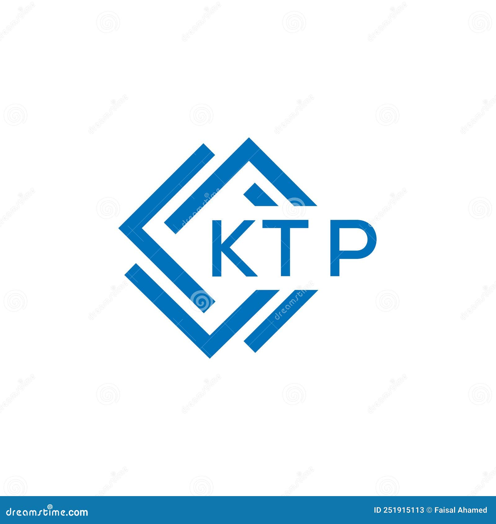 KTP Letter Logo Design on White Background. KTP Creative Circle Letter ...