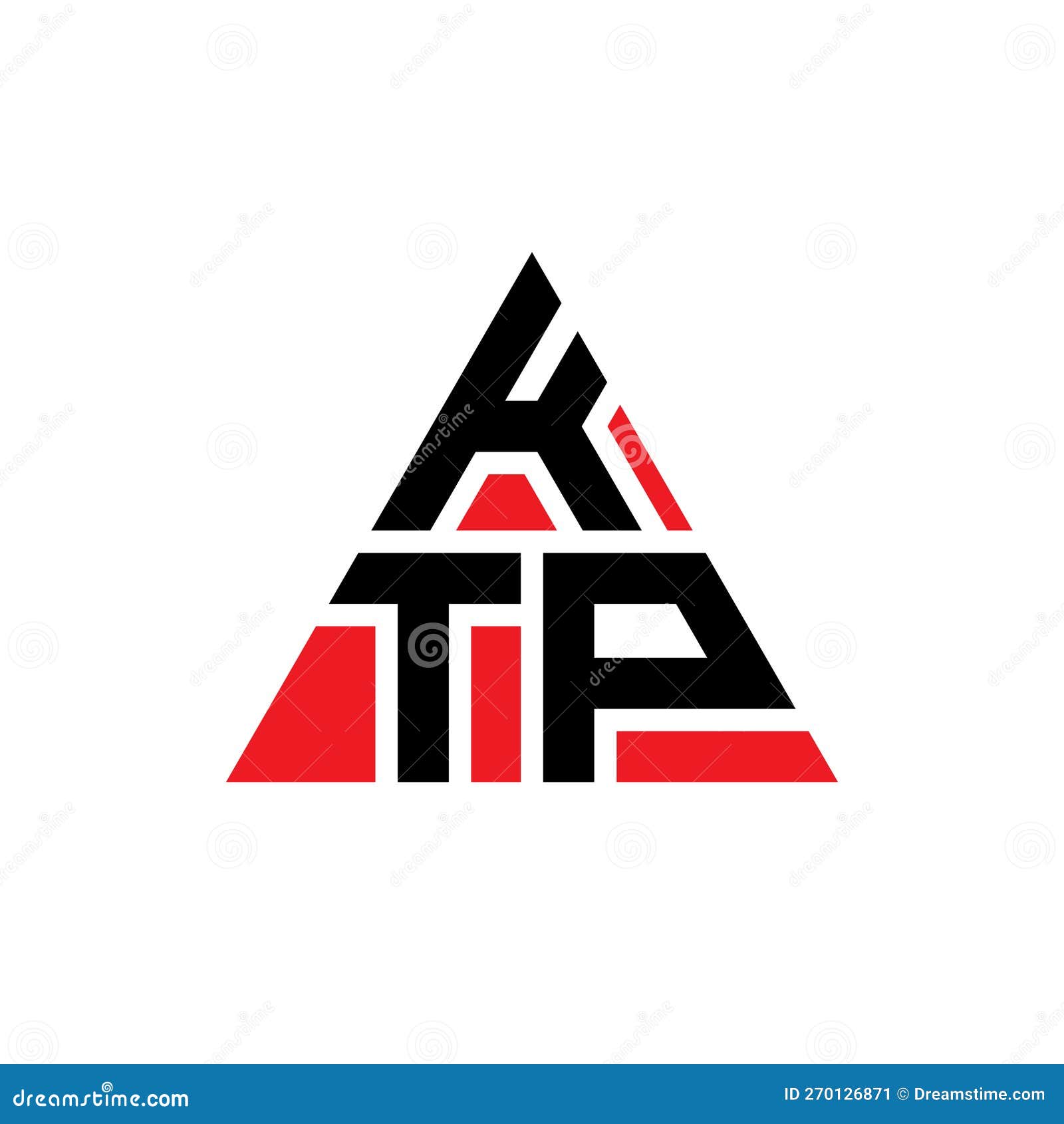 KTP Triangle Letter Logo Design With Triangle Shape. KTP Triangle Logo ...