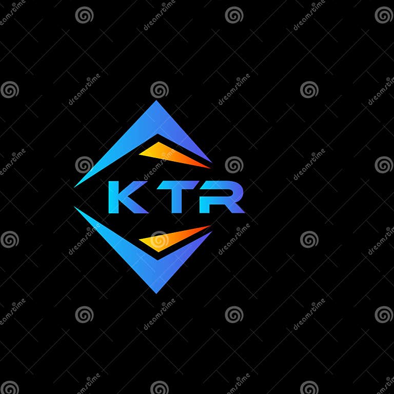 KTR Abstract Technology Logo Design on Black Background. KTR Creative ...