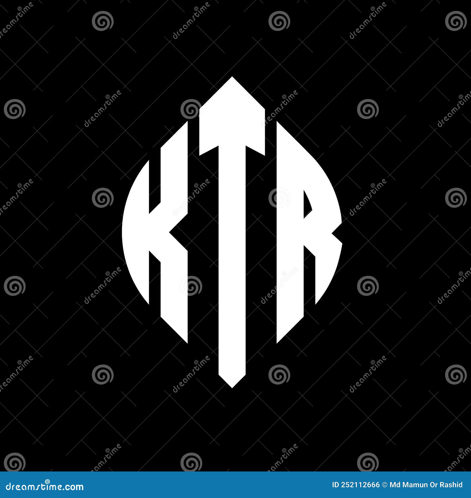 KTR Circle Letter Logo Design with Circle and Ellipse Shape. KTR ...