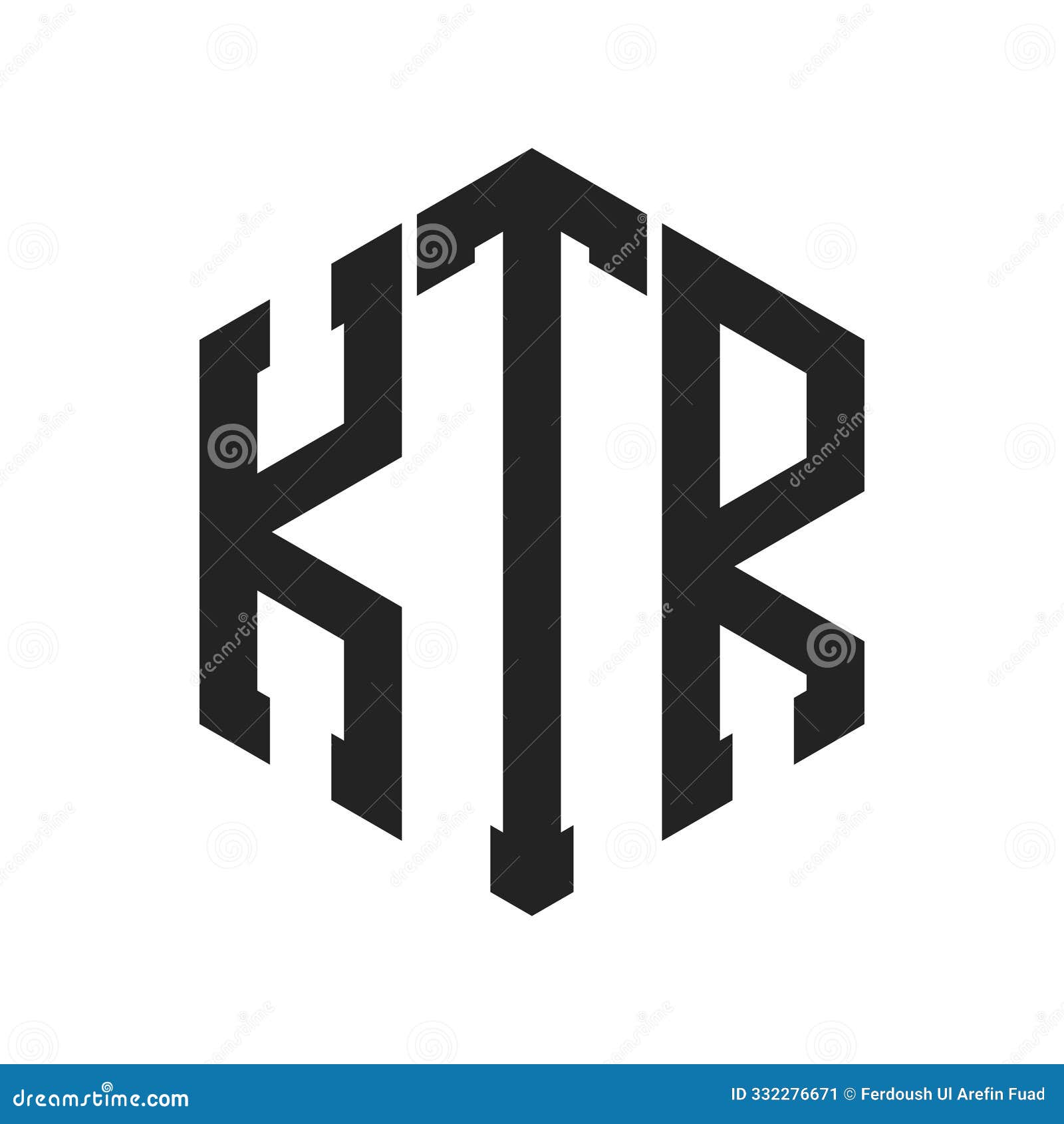 KTR Logo Design. Initial Letter KTR Monogram Logo Using Hexagon Shape ...
