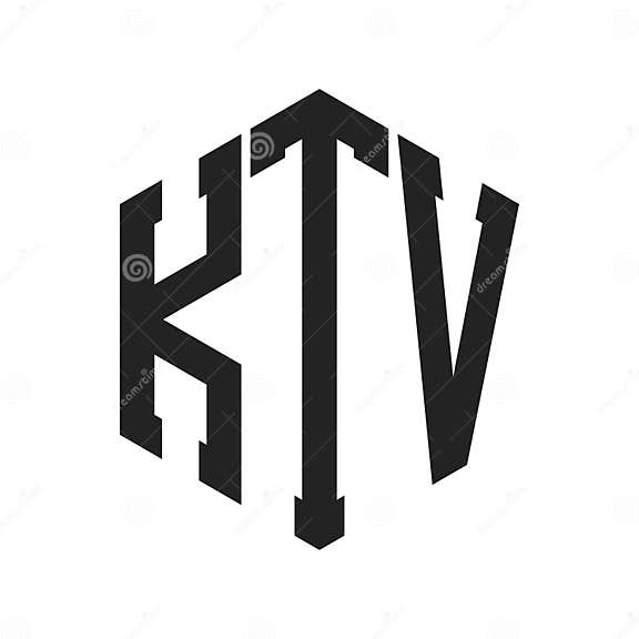 KTV Logo Design. Initial Letter KTV Monogram Logo Using Hexagon Shape ...
