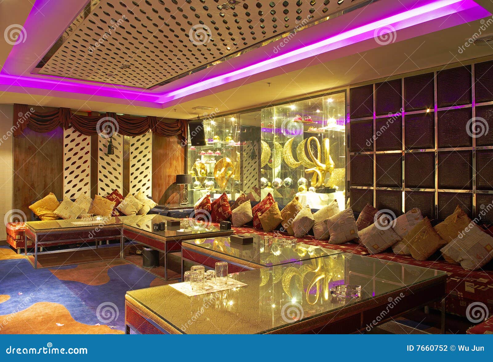Ktv room stock photo. Image of decoration, sofa, night - 7660752