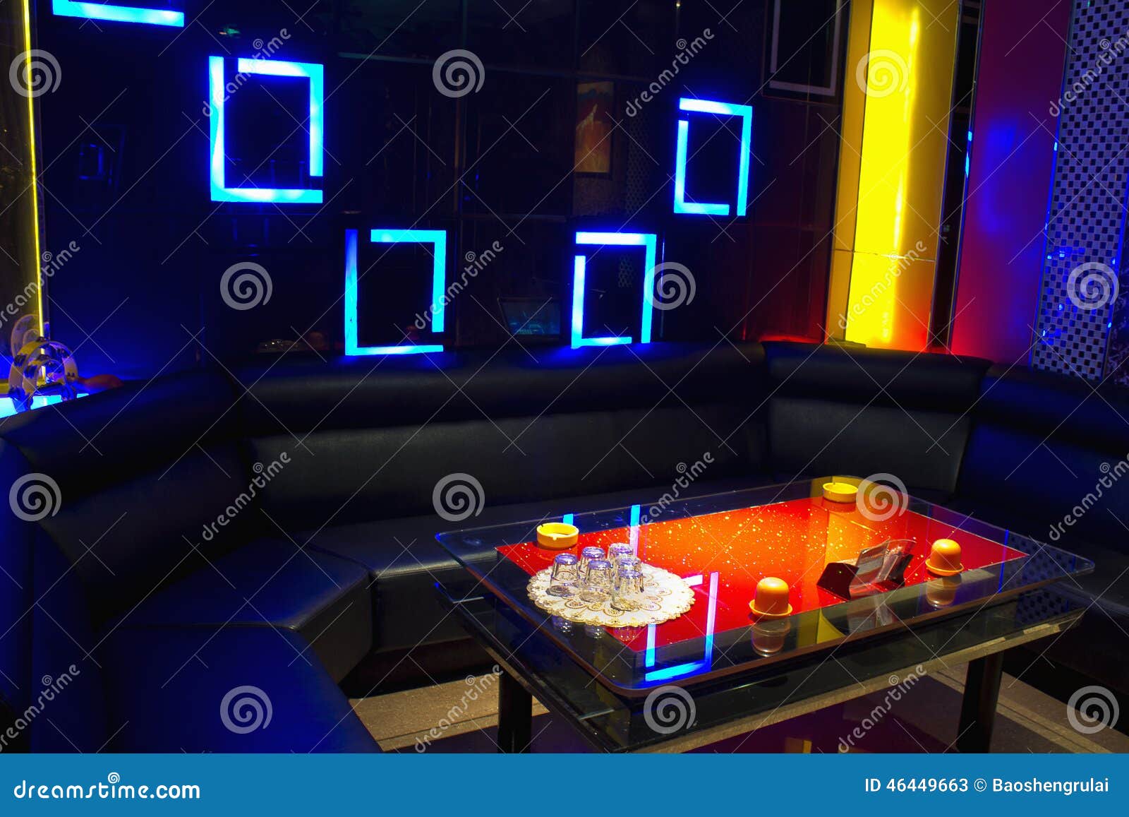 Ktv room stock image. Image of night, lighting, interior - 46449663