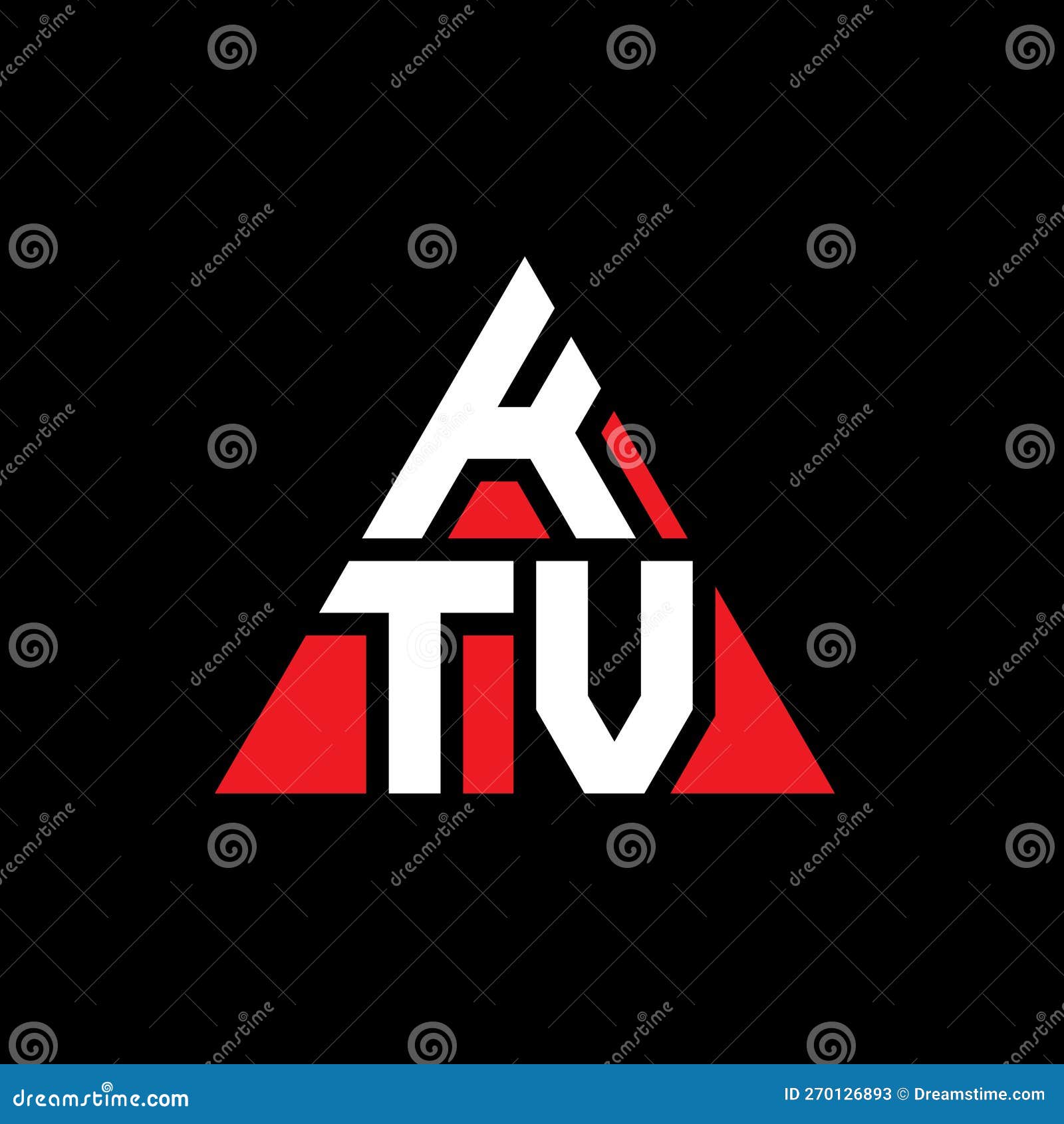 KTV Triangle Letter Logo Design with Triangle Shape. KTV Triangle Logo ...