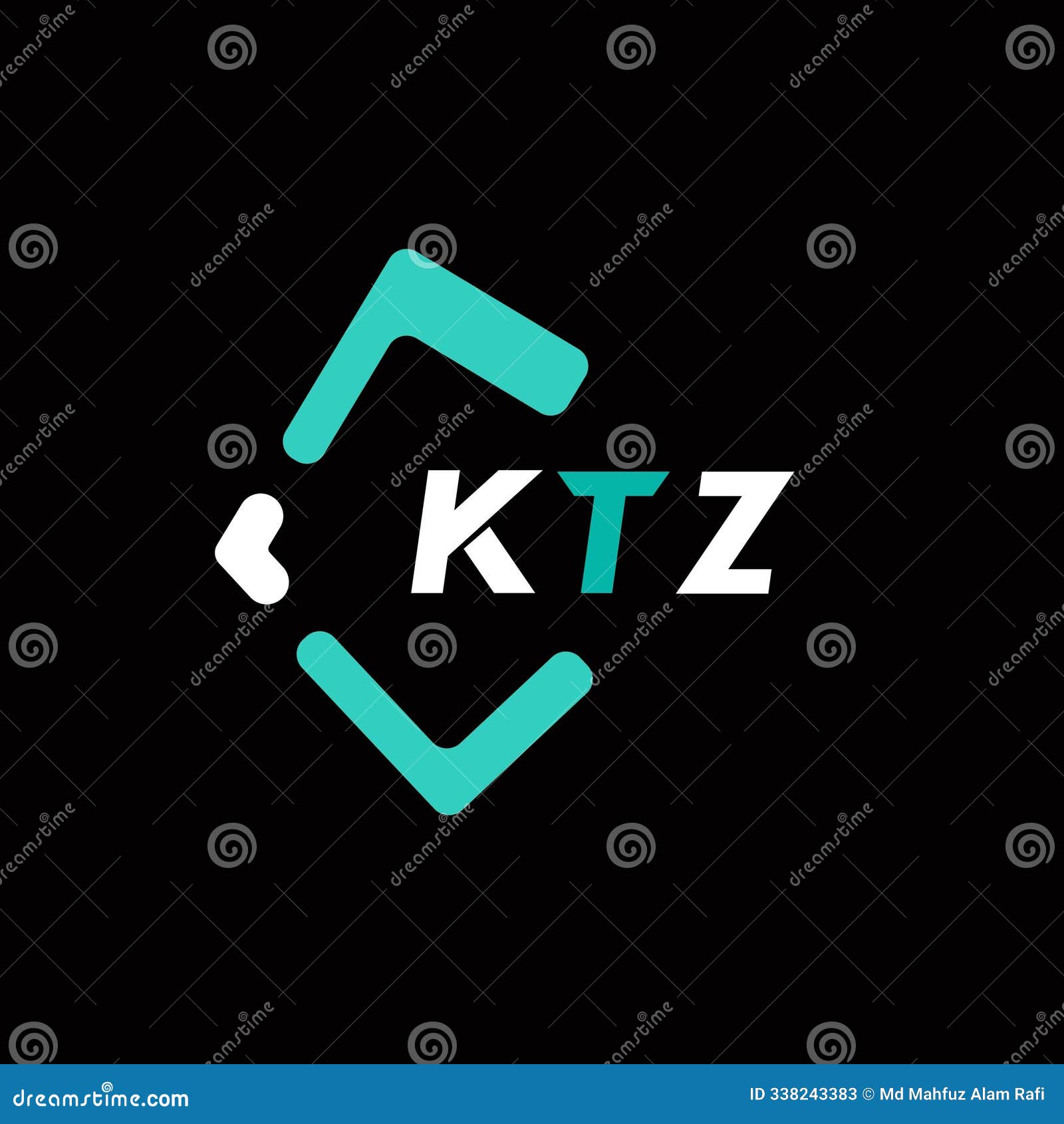 KTZ Creative Minimalist Letter Logo. KTZ Unique Vector Initials ...