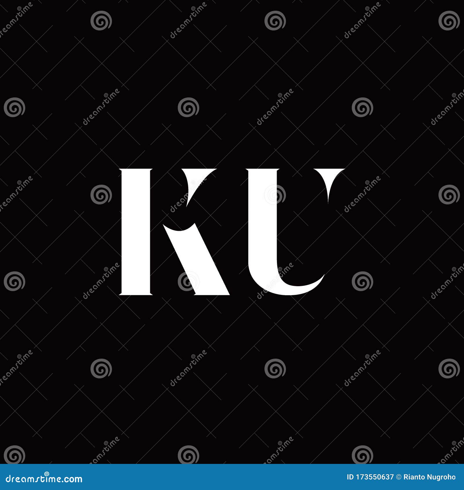KU Logo Letter Initial Logo Designs Template Stock Vector ...