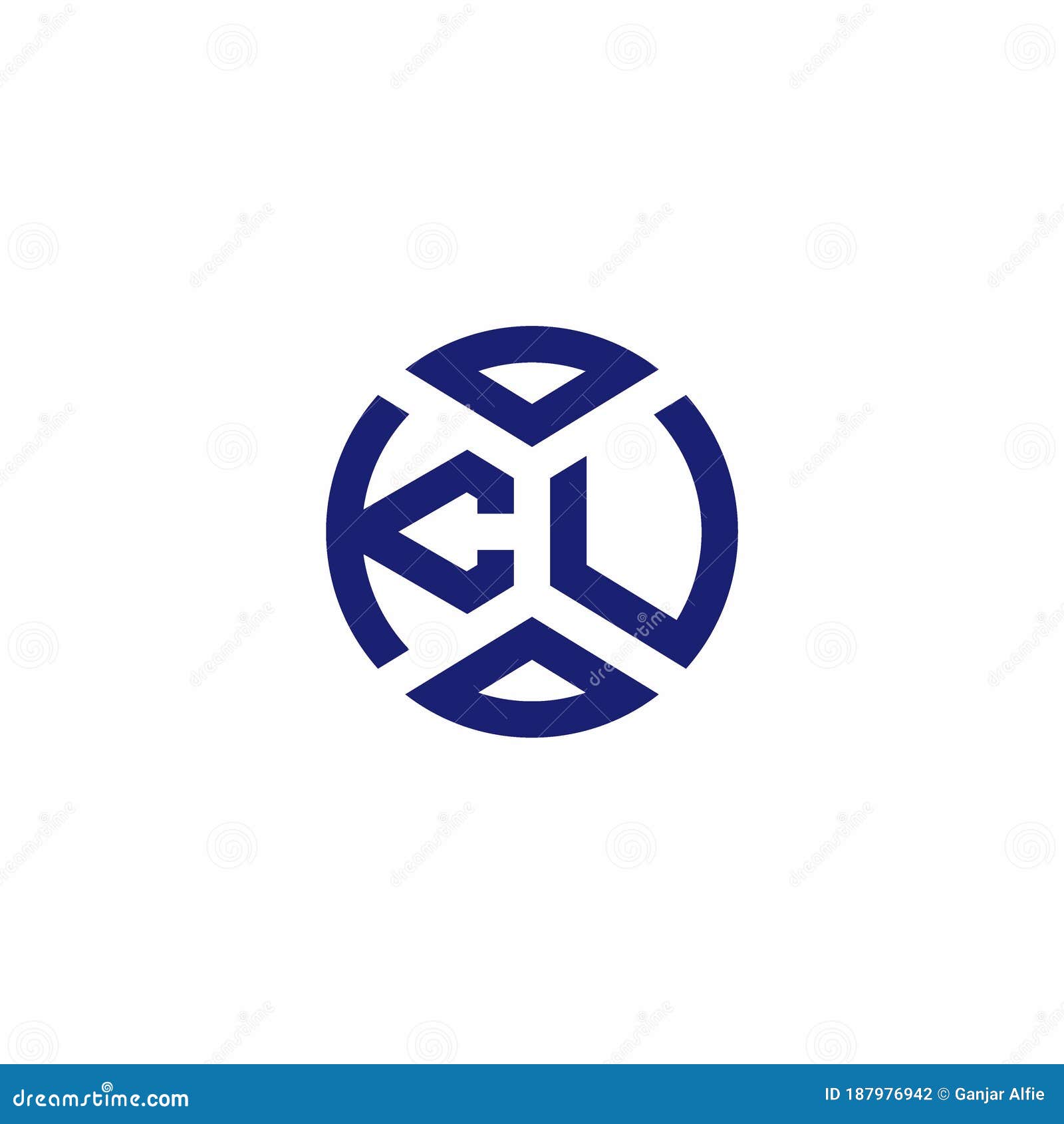 KU Monogram Logo with Abstract Shapes in Modern Style Stock Vector ...