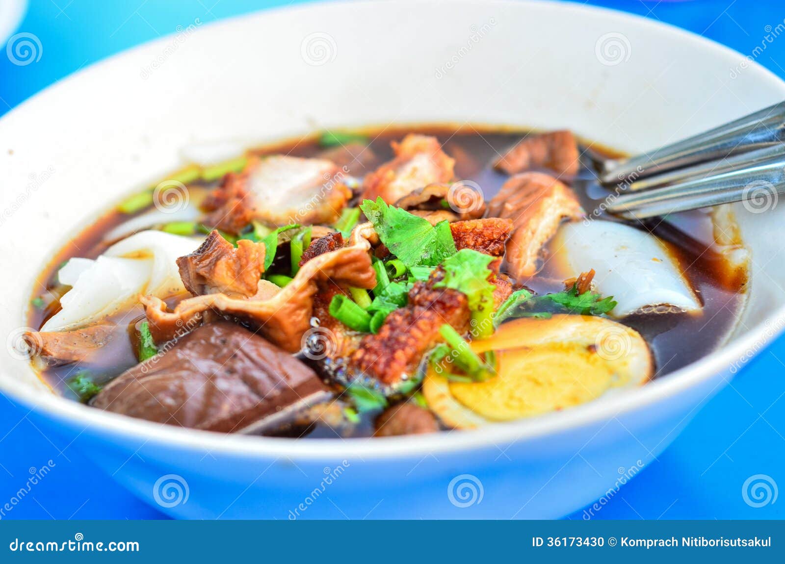 KUAI CHAP Thai noodle. stock photo. Image of food, soup - 36173430