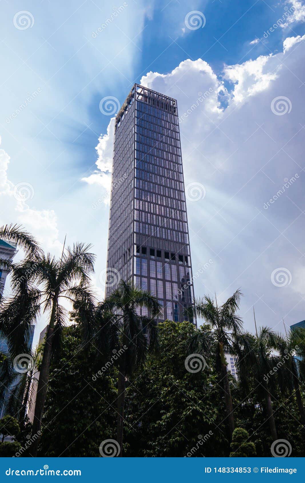 Kuala Lumpur Building Silver Lining Stock Image - Image of shining ...