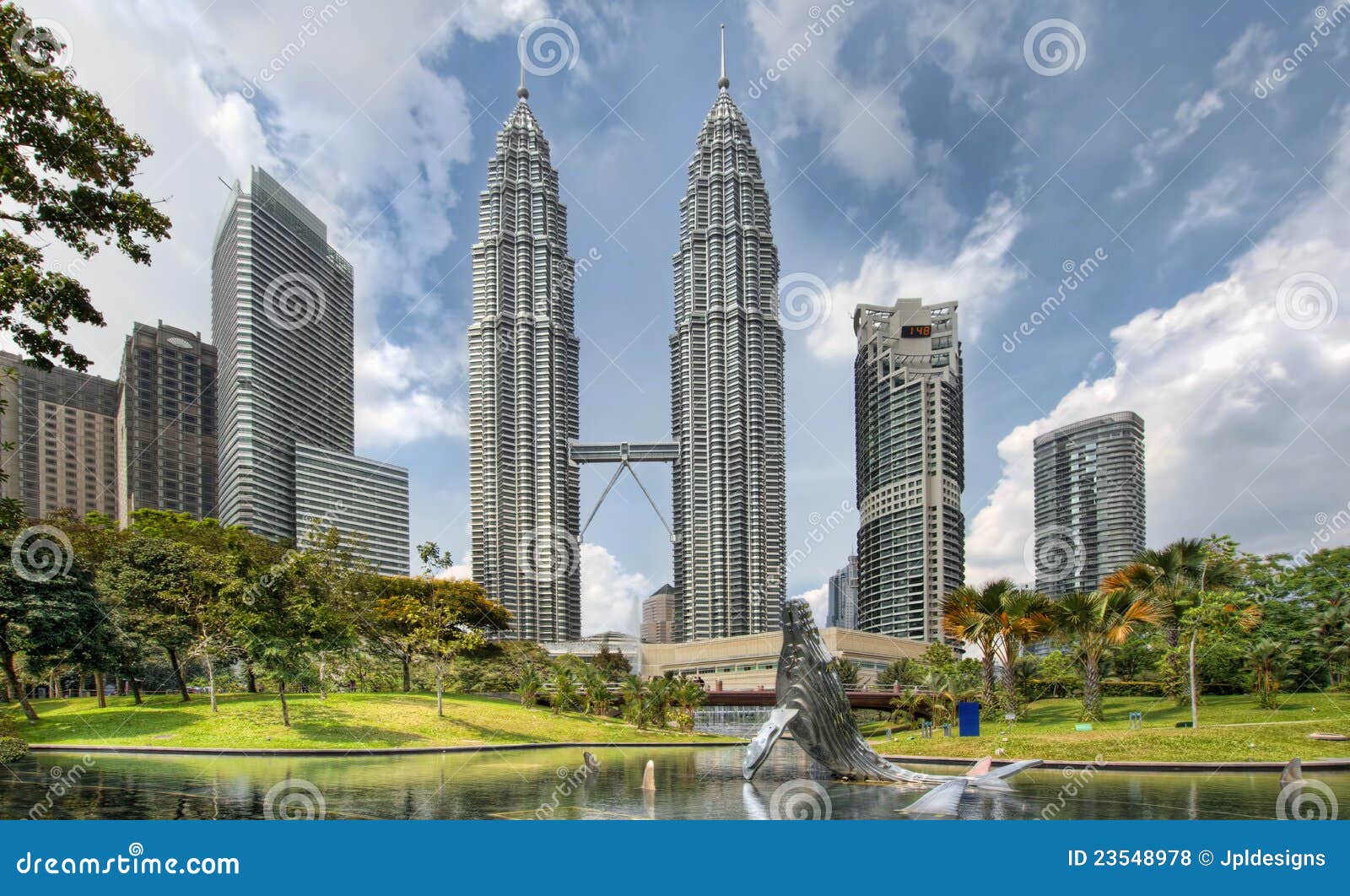 Kuala Lumpur City Skyline from KLCC Park Editorial Stock Photo - Image ...