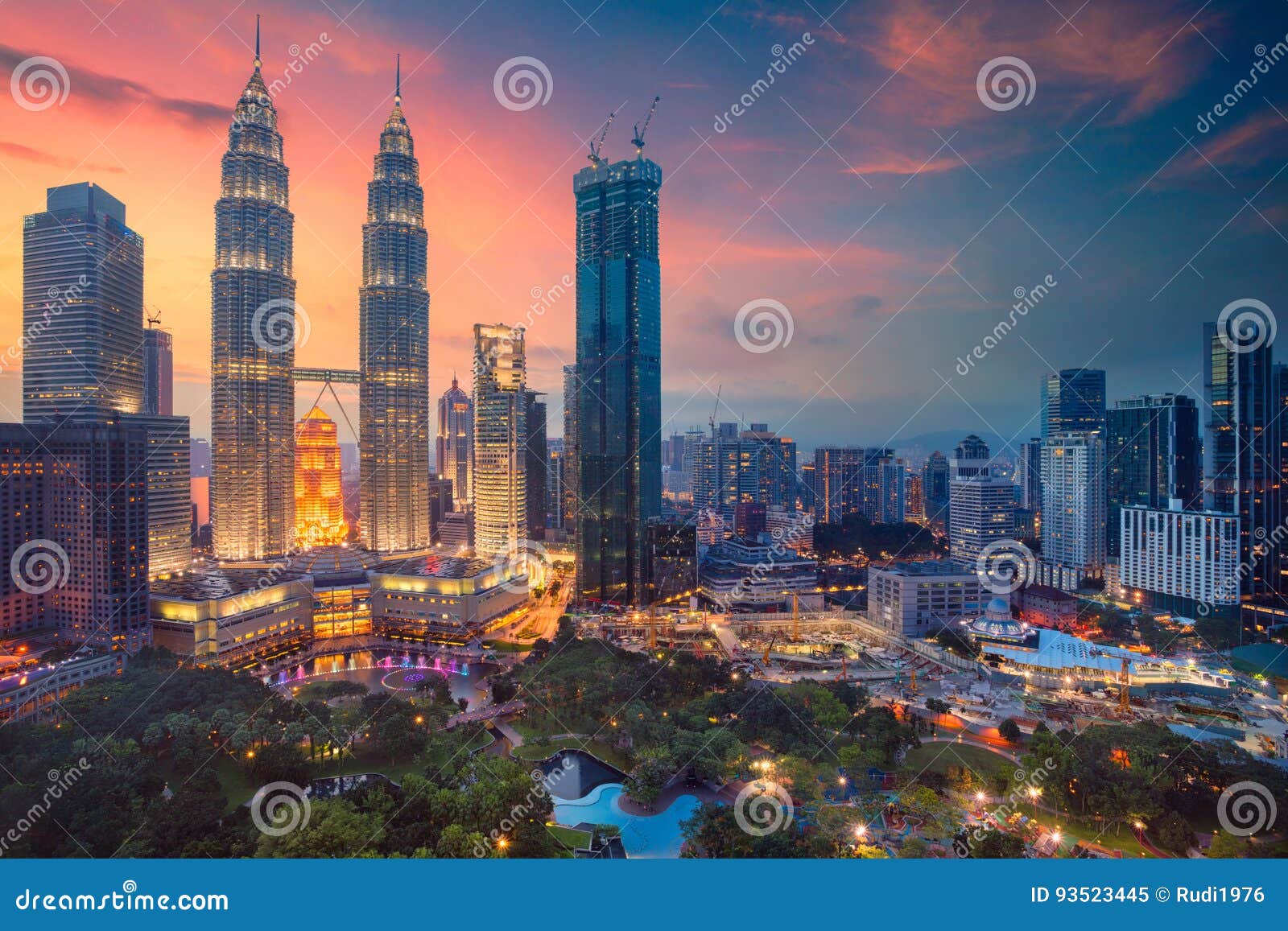 Kuala Lumpur Skyline At Night, Malaysia, Kuala Lumpur Is Capital City ...