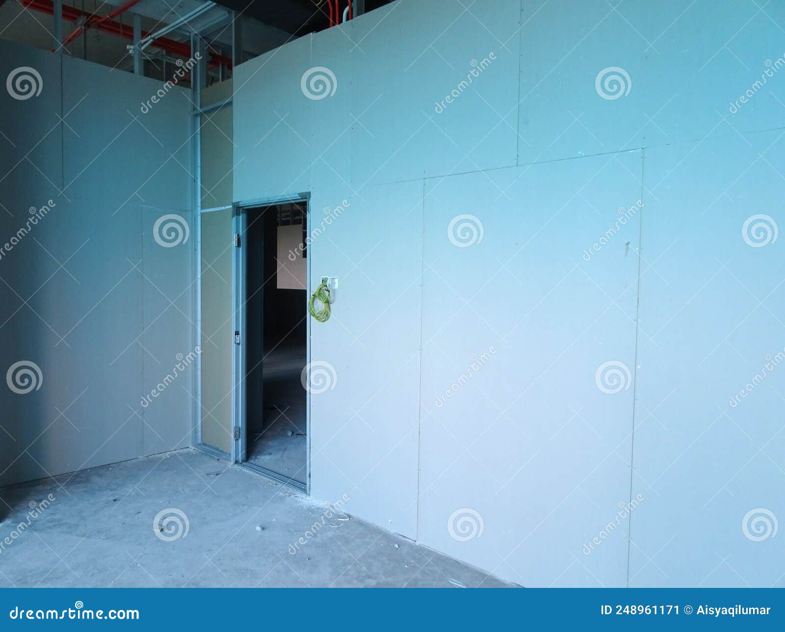Drywall Installation Work in Progress by Construction Workers at the ...
