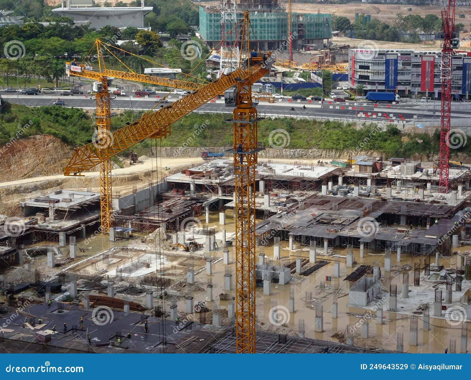 Construction Site in Progress during Daytime. Editorial Stock Image ...