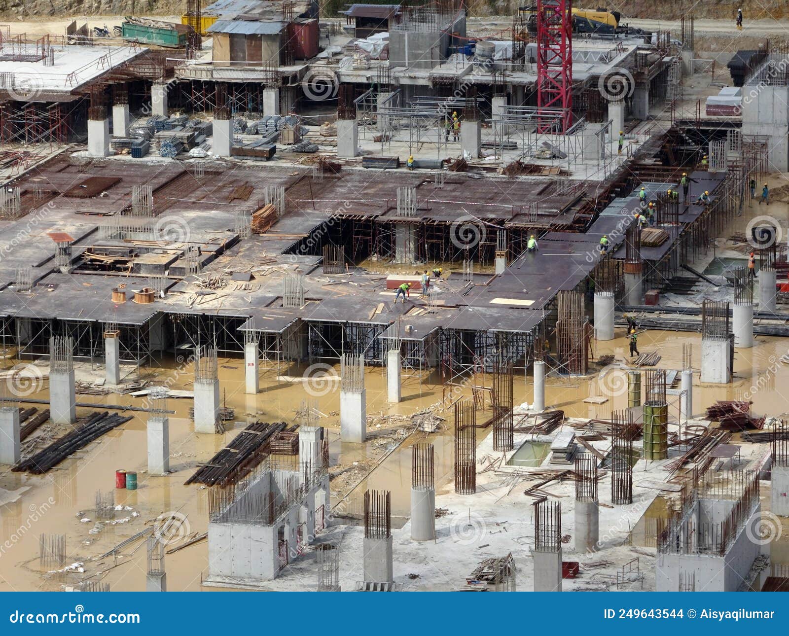 Construction Site in Progress during Daytime. Editorial Stock Image ...