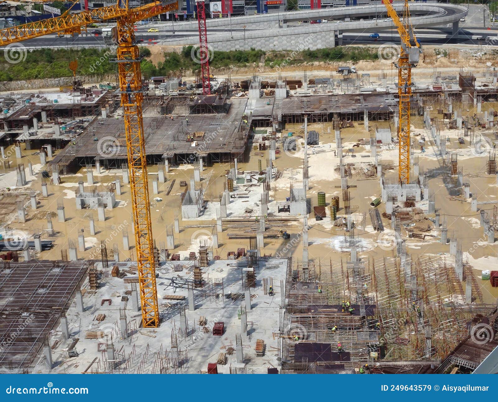 Construction Site in Progress during Daytime. Editorial Stock Image ...